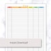 Multi-color Work Log Printable PDF Portrait, Task Time Tracker, Time ...