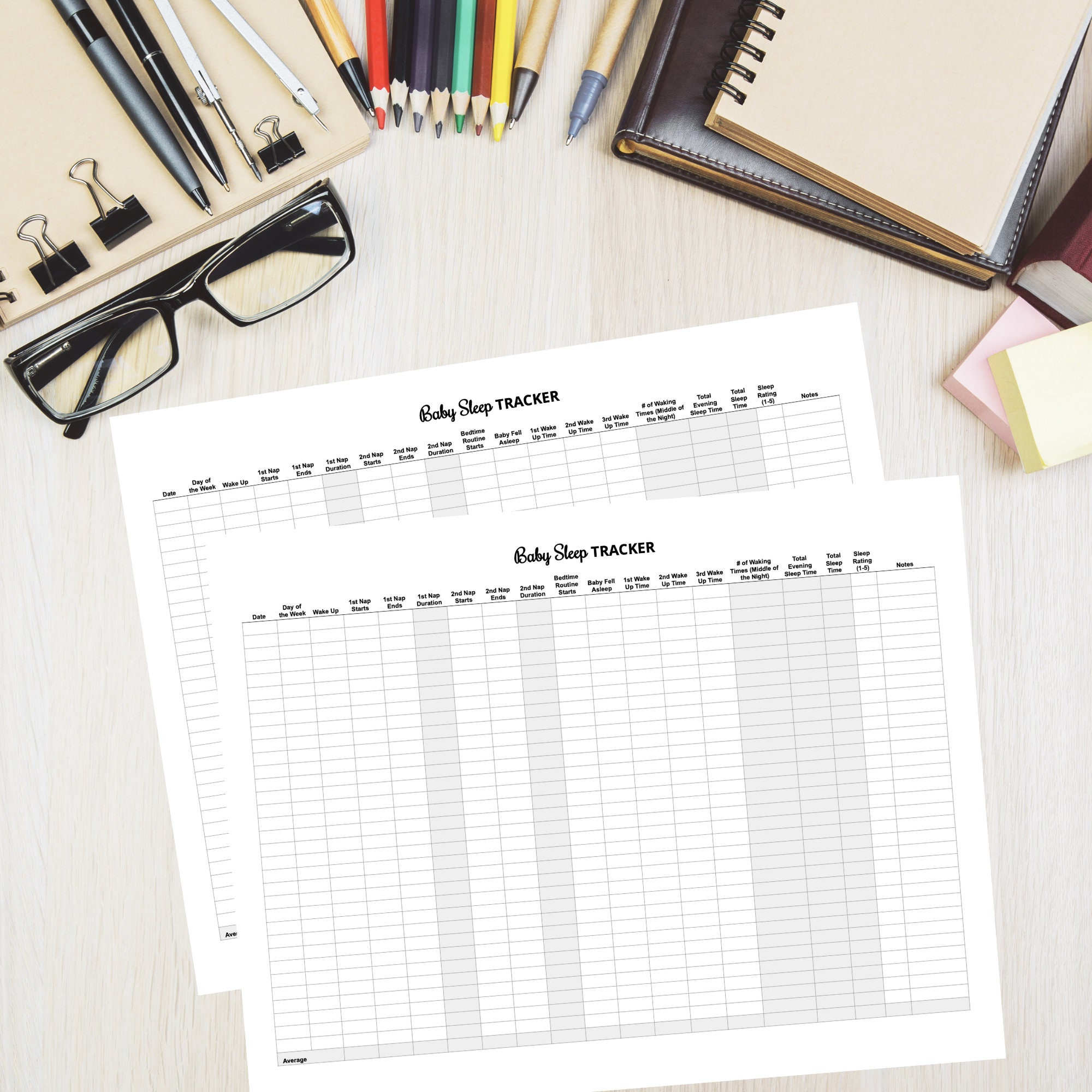 Baby Sleep Tracker Printable PDF, Newborn Sleep Schedule Tracker, Baby ...