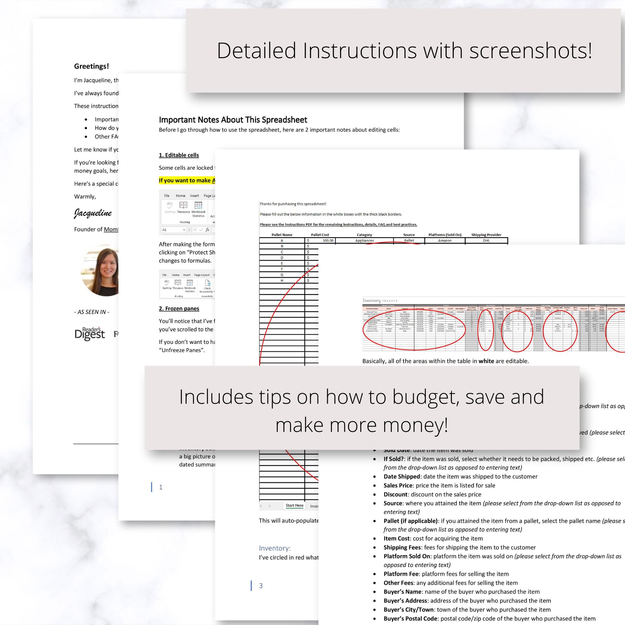 Inventory Tracker Excel Spreadsheet, Stock in and Out Tracker in Excel ...