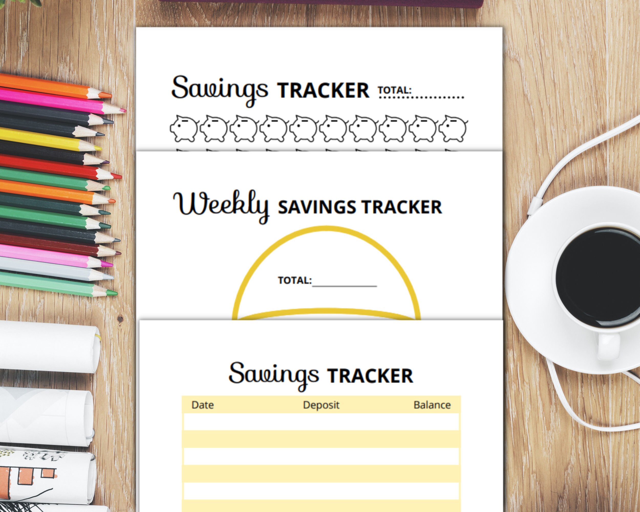 Savings Tracker Printable PDF, Piggy Bank Savings Chart, Weekly Savings ...