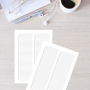 Blank Checklist Printable PDF A5, Blank to Do List PDF A5, Minimalist ...