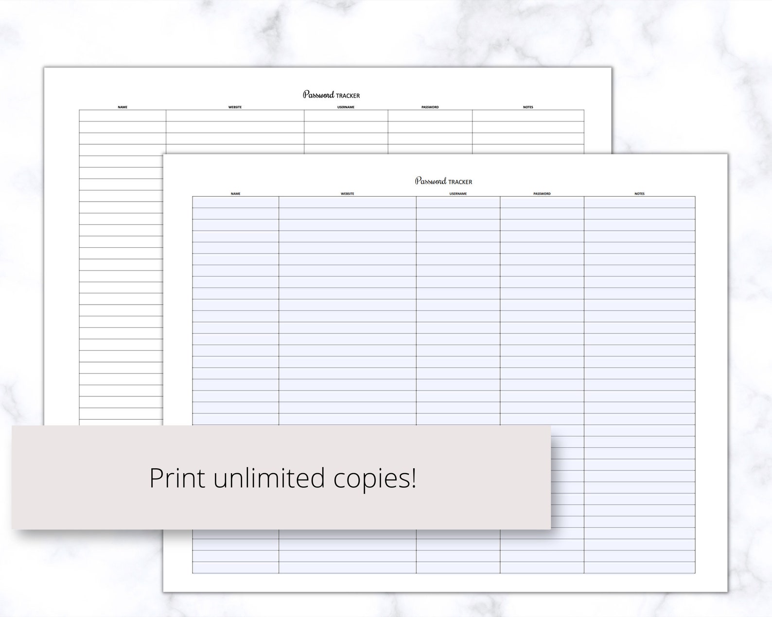Password Tracker Printable PDF, Account Tracker, Login Tracker, Cheat ...