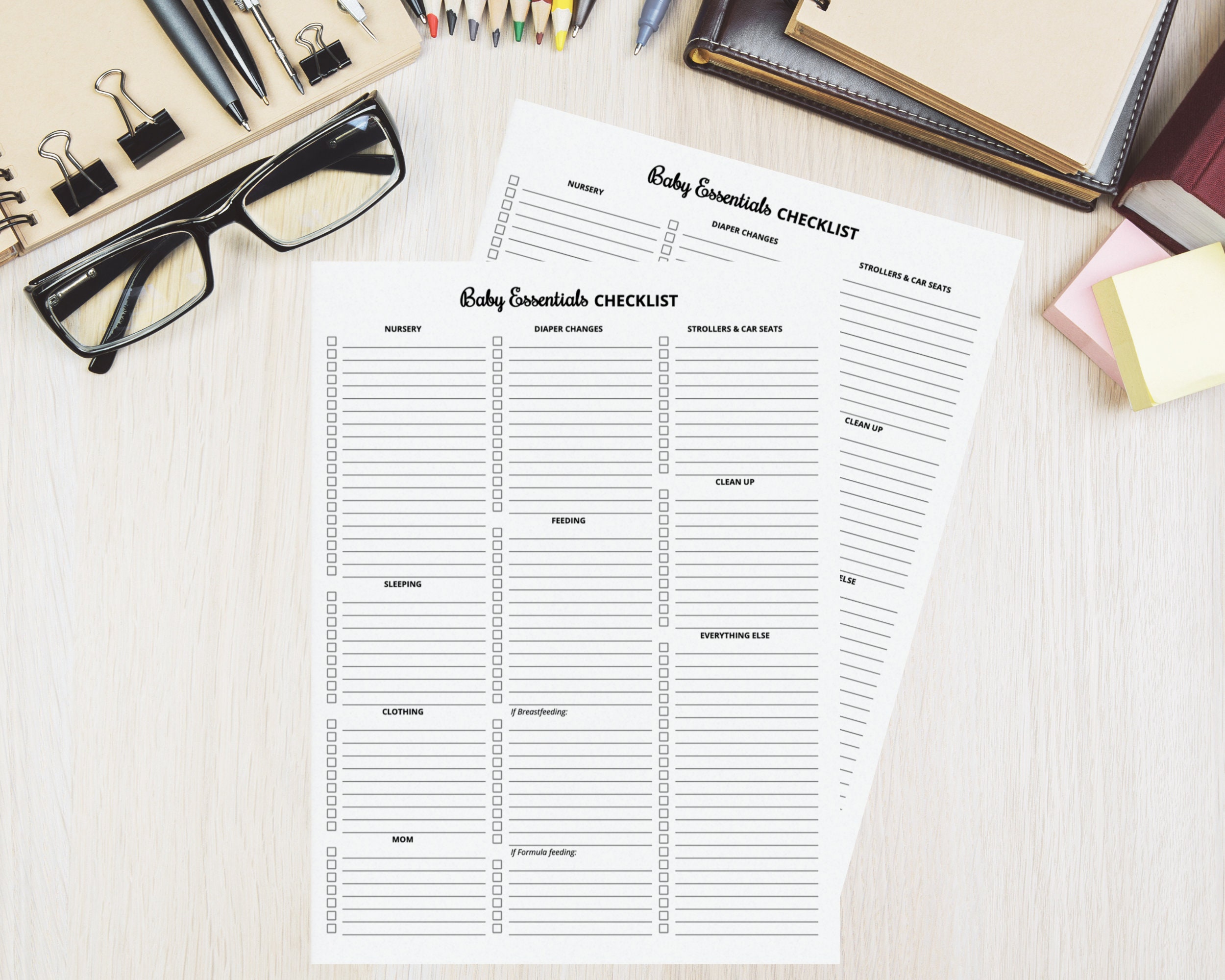 Baby Essentials Checklist Printable PDF, Newborn Checklist, Baby Must ...