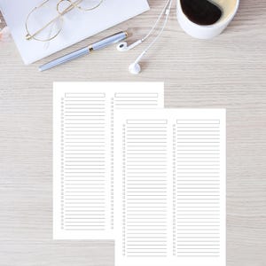 Blank Checklist Printable PDF A4, Blank to Do List PDF A4, Minimalist ...