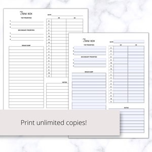 Time Box Planner Printable PDF, Daily Time Planner, Time Management ...