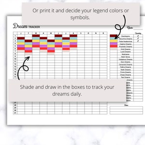 Dream Tracker Printable PDF, Sleep Dream Tracker, Dream Analysis ...