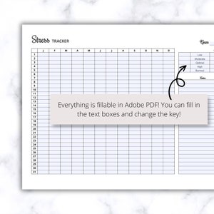 Stress Tracker Printable PDF, Daily Stress Log, Stress Tracker for Work ...