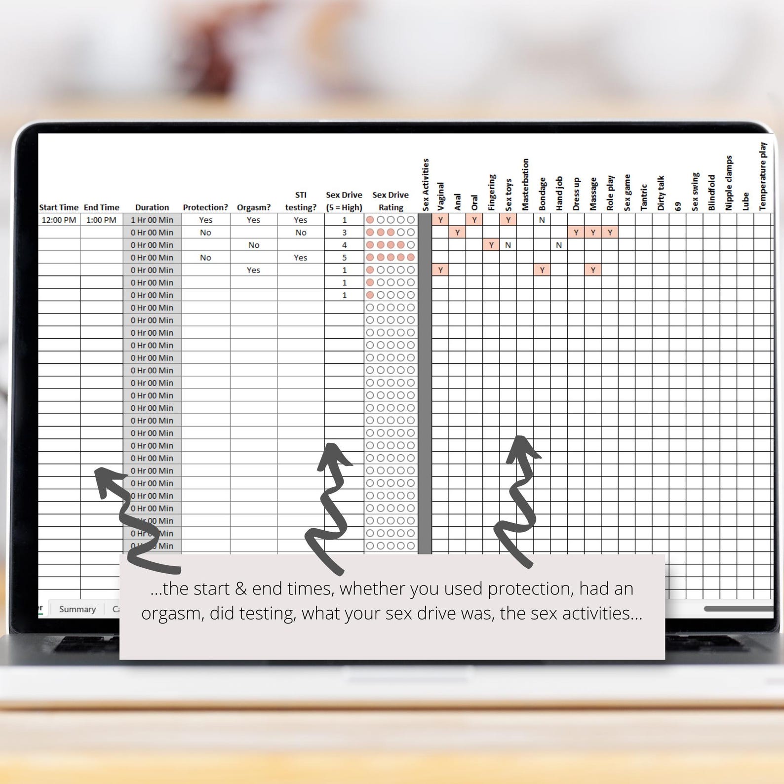 Sex Tracker Excel Spreadsheet Template Track Sex Safe Sex Tracker