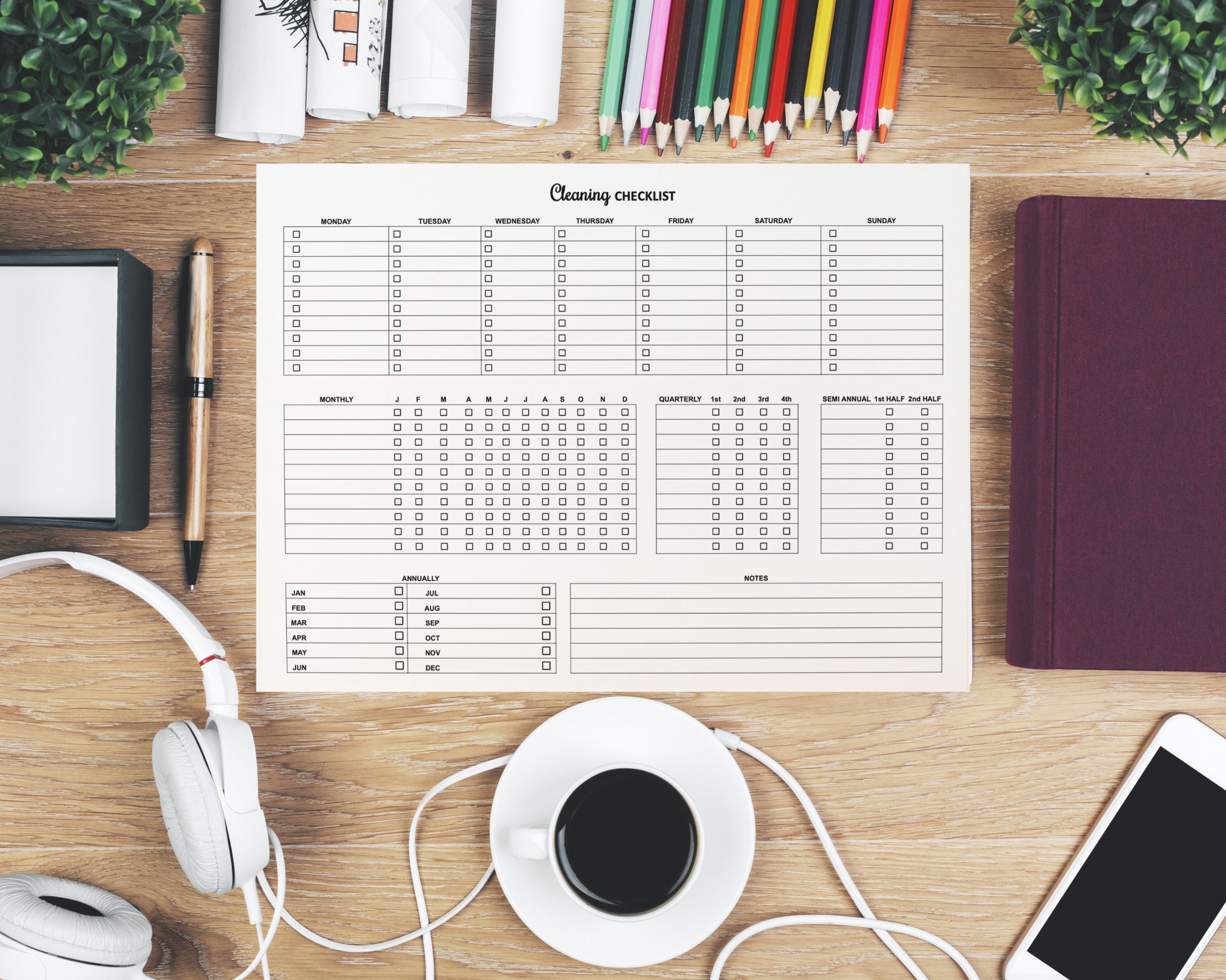 Simple Cleaning Checklist Printable PDF, Housekeeping Checklist, House ...