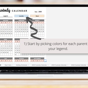 Co-parenting Calendar Google Sheets Spreadsheet Co Parenting - Etsy