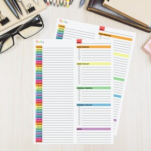 Multi-color Work From Home Planner Printable PDF, Remote Work Planner ...