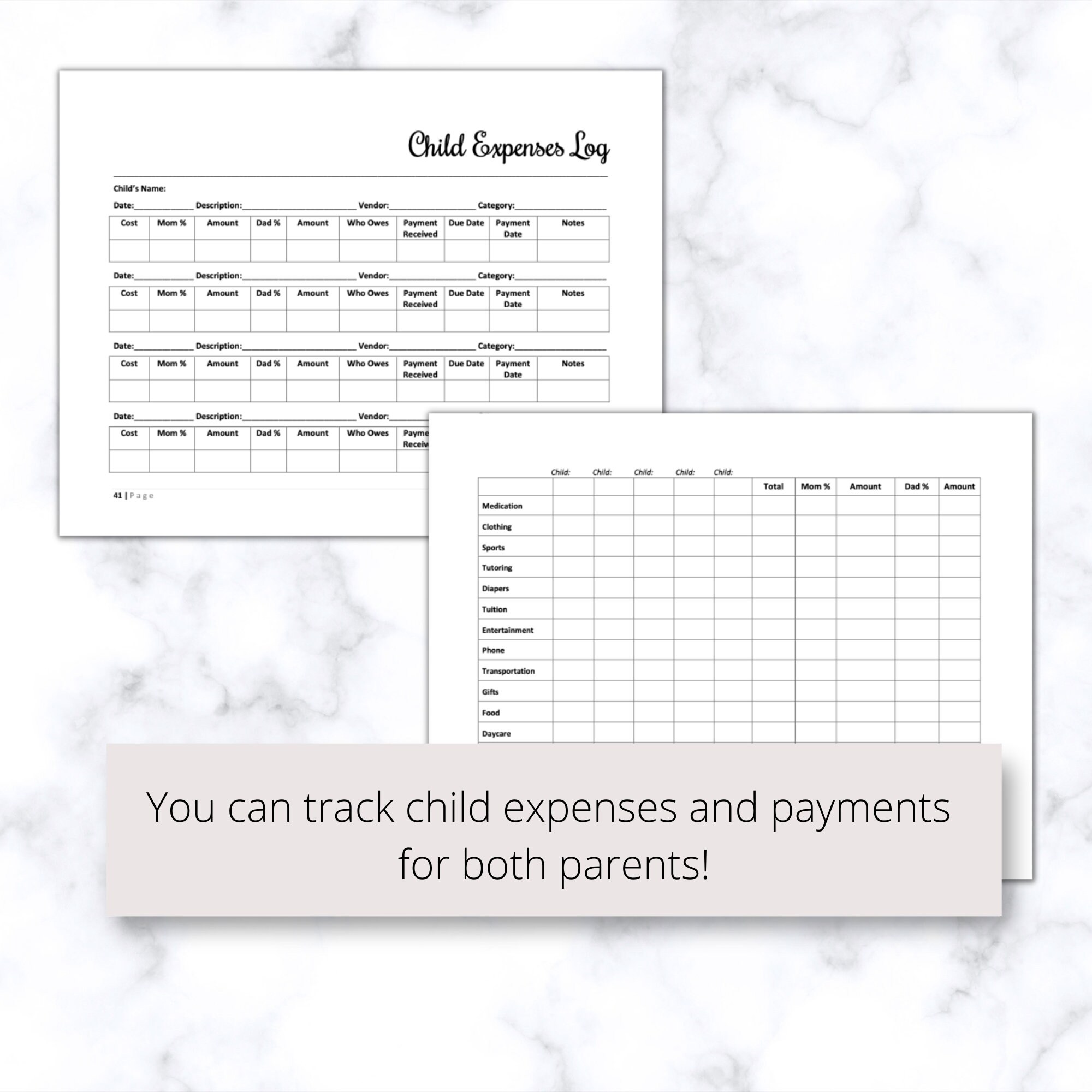 Co-parenting Planner Editable & Printable PDF, Child Custody Planner ...