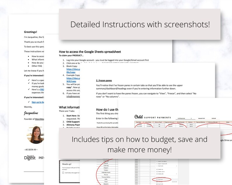 Child Support Tracker Google Sheets Spreadsheet Child Custody - Etsy