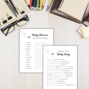 Baby Shower Games Printable PDF, Baby Shower Party Games, Baby Shower ...