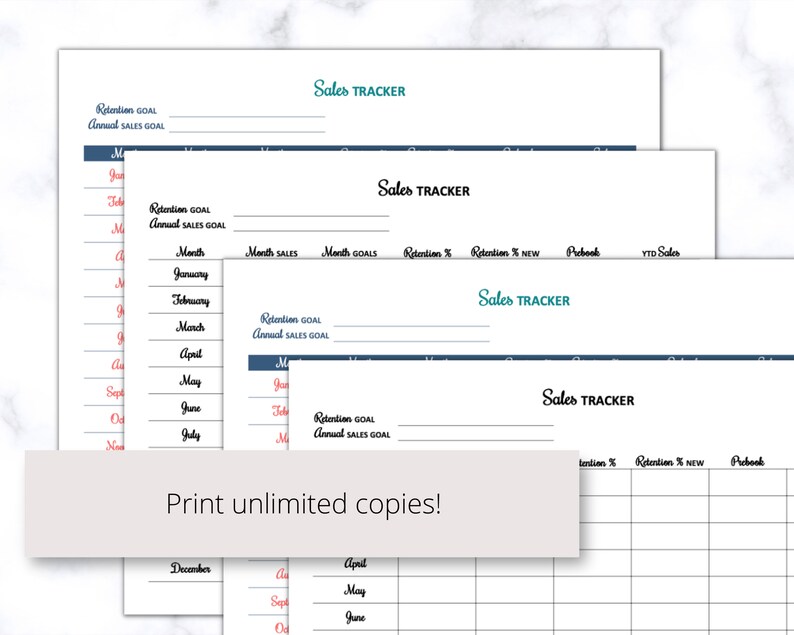 Sales Tracker Printable PDF, Monthly Sales Tracker, Sales Map Tracker ...
