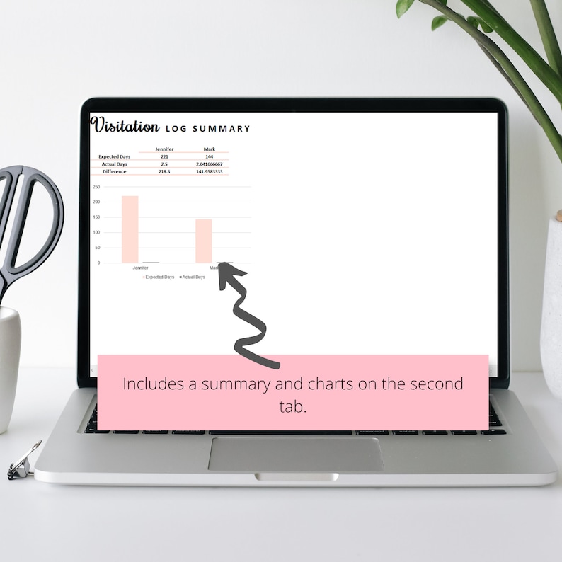Child Custody Visitation Days Tracker Excel Spreadsheet, Child Custody ...