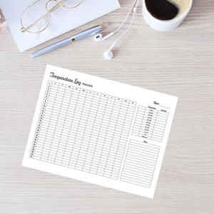 Temperature Log Printable PDF, Temperature Tracker Printable, Editable ...