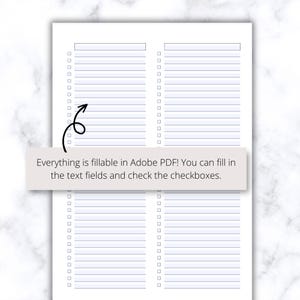 Blank Checklist Printable PDF A4, Blank to Do List PDF A4, Minimalist ...