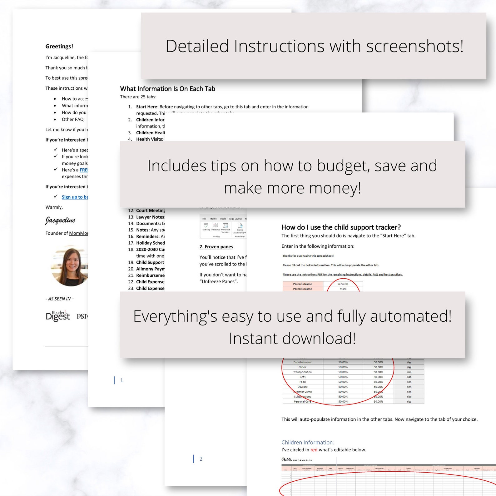 Co-parenting Planner Editable & Printable PDF, Child Custody Planner ...