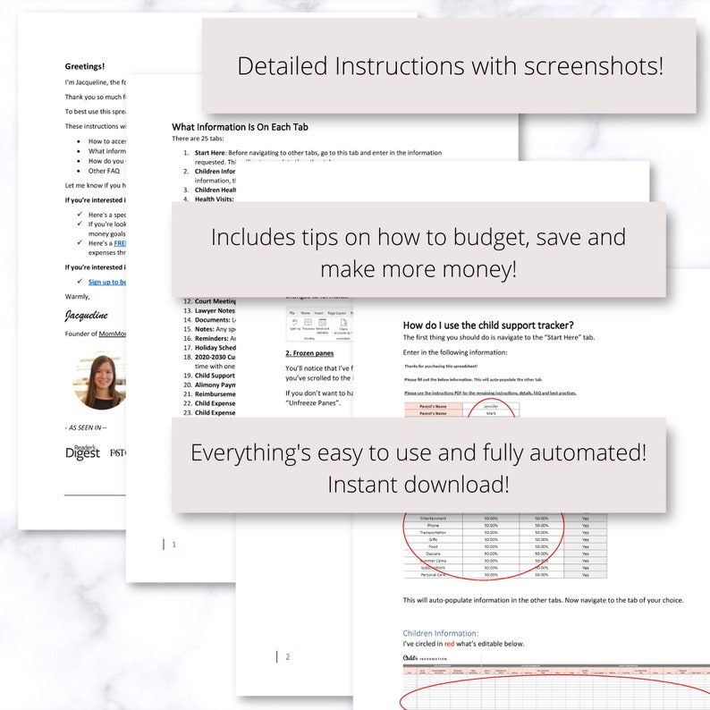 Co-parenting Planner Editable & Printable PDF, Child Custody Planner ...