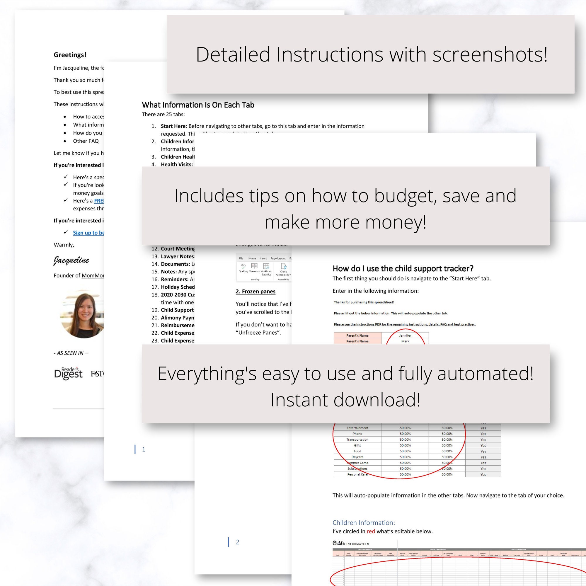 Co-parenting Planner Editable & Printable PDF, Child Custody Planner ...