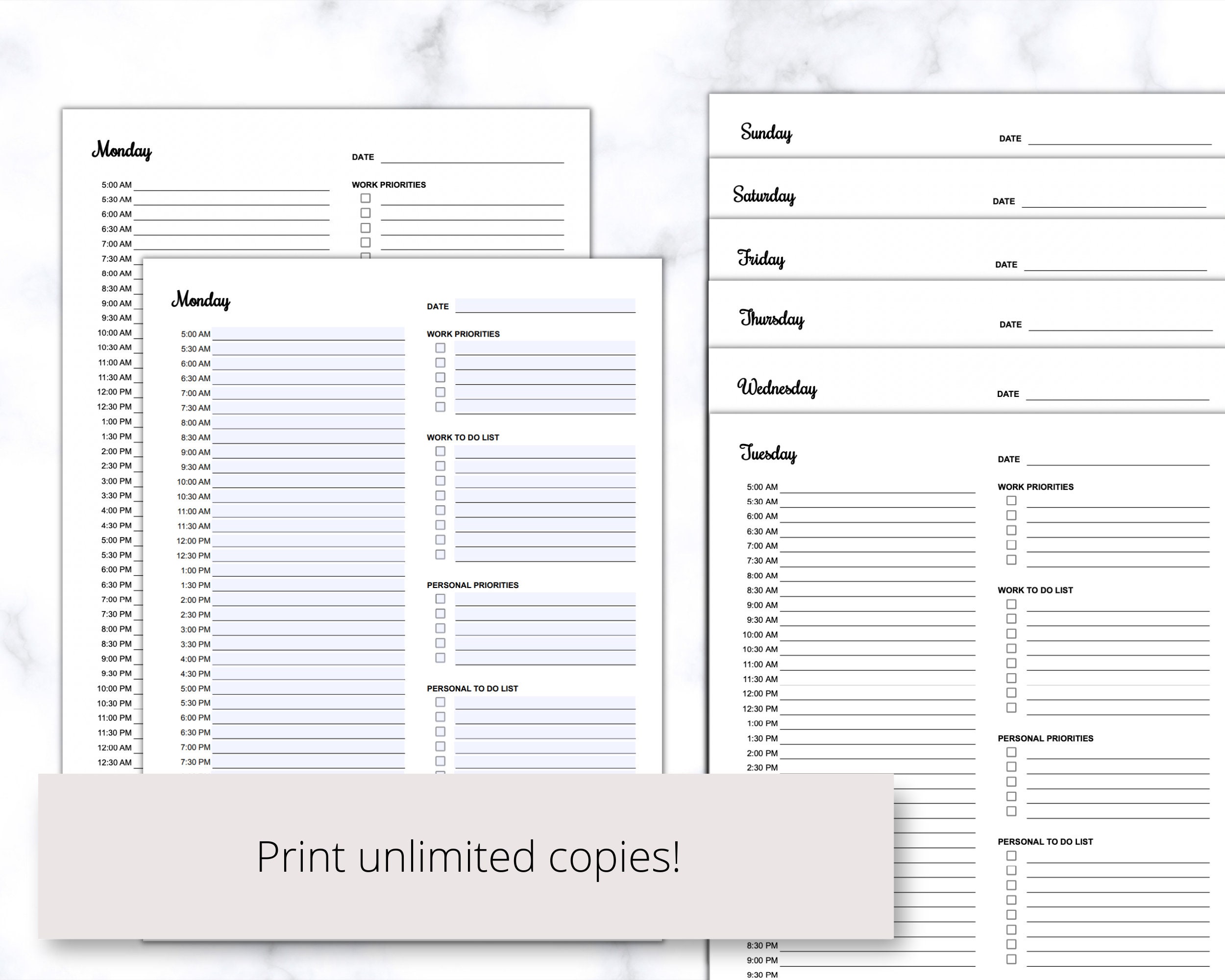 Work From Home Planner Printable PDF, Remote Work Planner, Home Work ...
