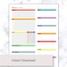 Multi-color Weekly Planner Printable PDF, Week Organizer, Productivity ...