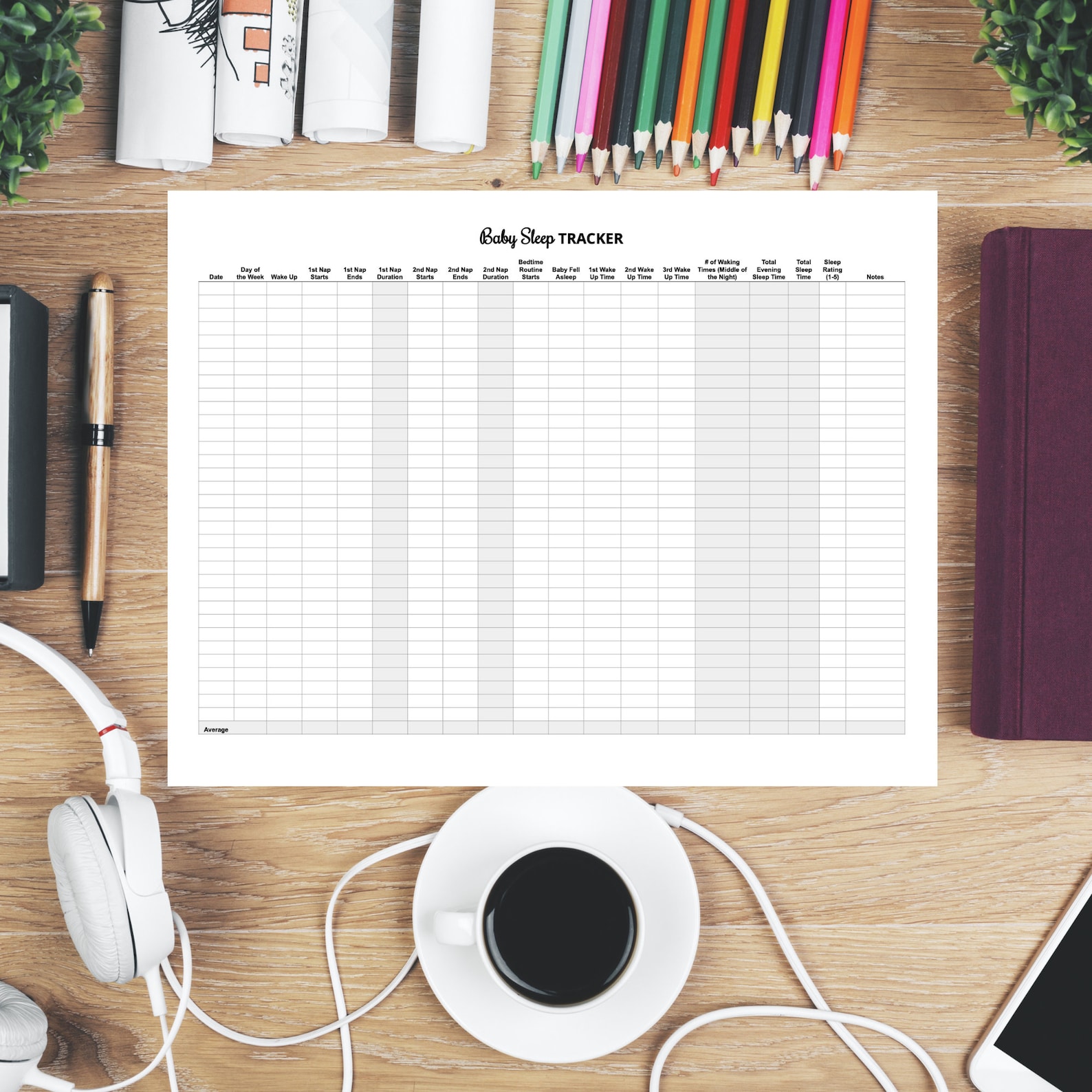 Baby Sleep Tracker Printable PDF, Newborn Sleep Schedule Tracker, Baby ...