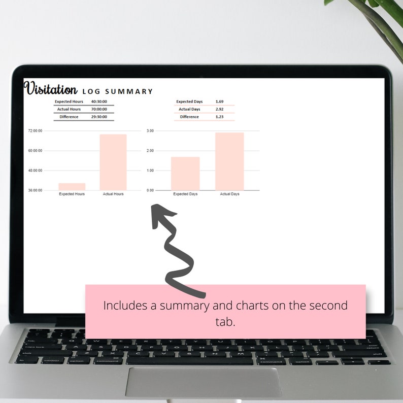 Child Custody Visitation Log Excel Spreadsheet, Parental Visits, Child ...