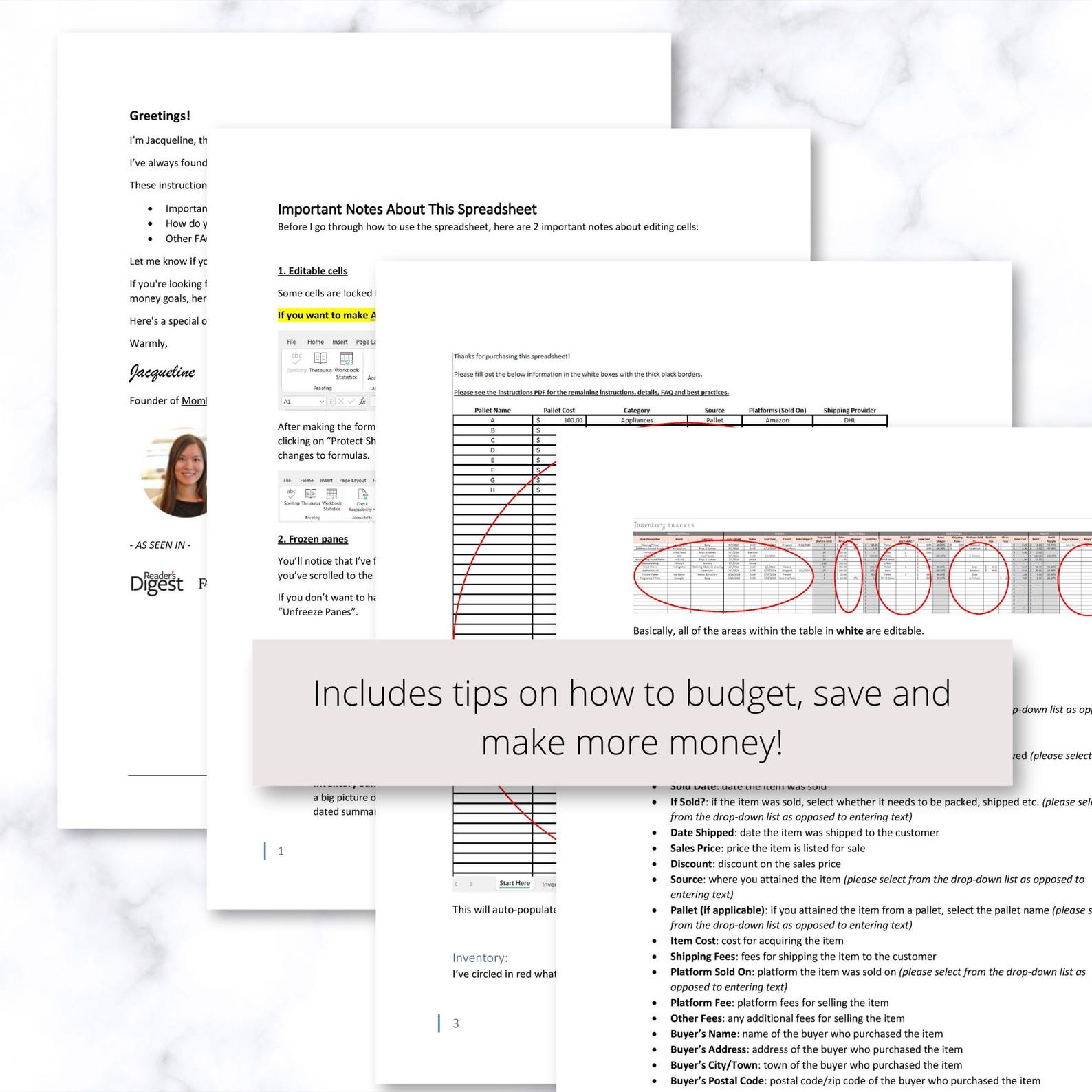 Simple Inventory Tracker Excel Spreadsheet, Stock in and Out Tracker in ...