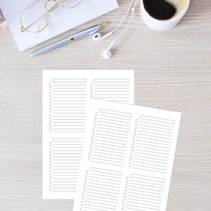 Blank Checklist Printable PDF A4, Blank to Do List PDF A4, Minimalist ...