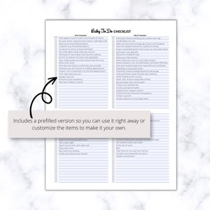 Baby to Do List Printable PDF, List of Things to Do Before Baby Arrives ...