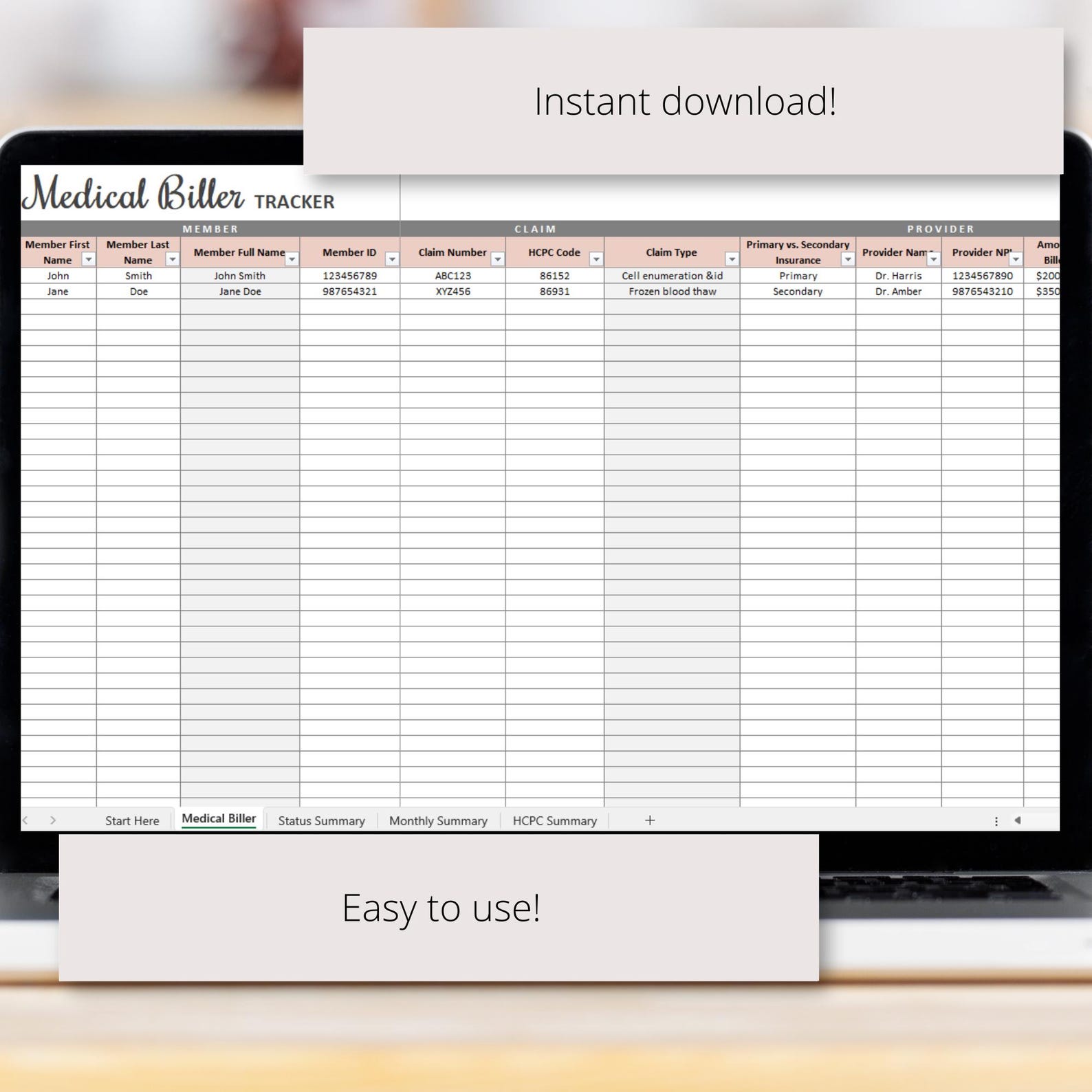 Ultimate Medical Biller Tracker Excel Spreadsheet,medical Expense ...
