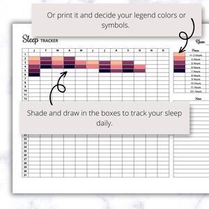 Sleep Tracker Printable PDF, Sleep Log Printable, Sleep Tracker Sheet ...