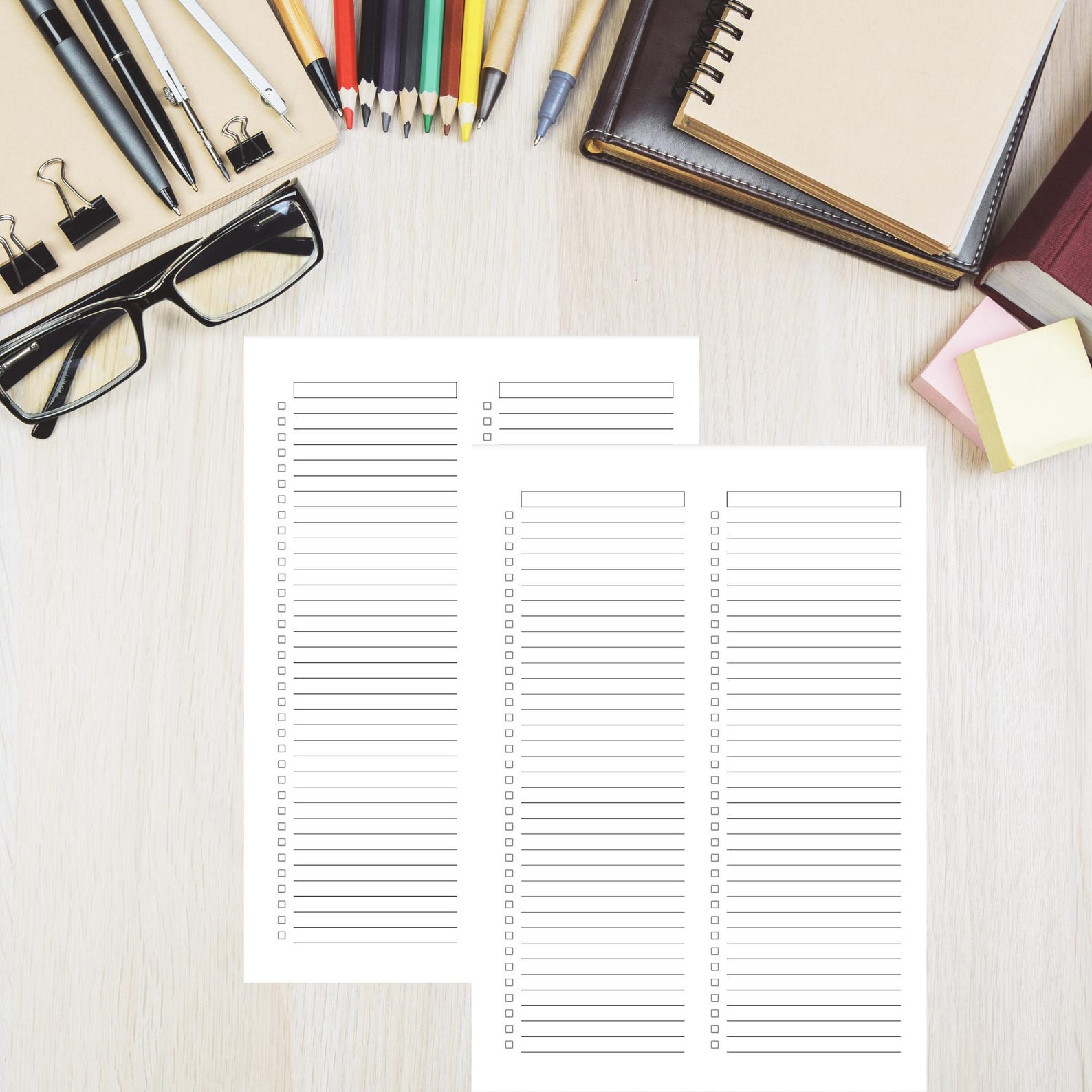 Blank Checklist Printable PDF A4, Blank to Do List PDF A4, Minimalist ...