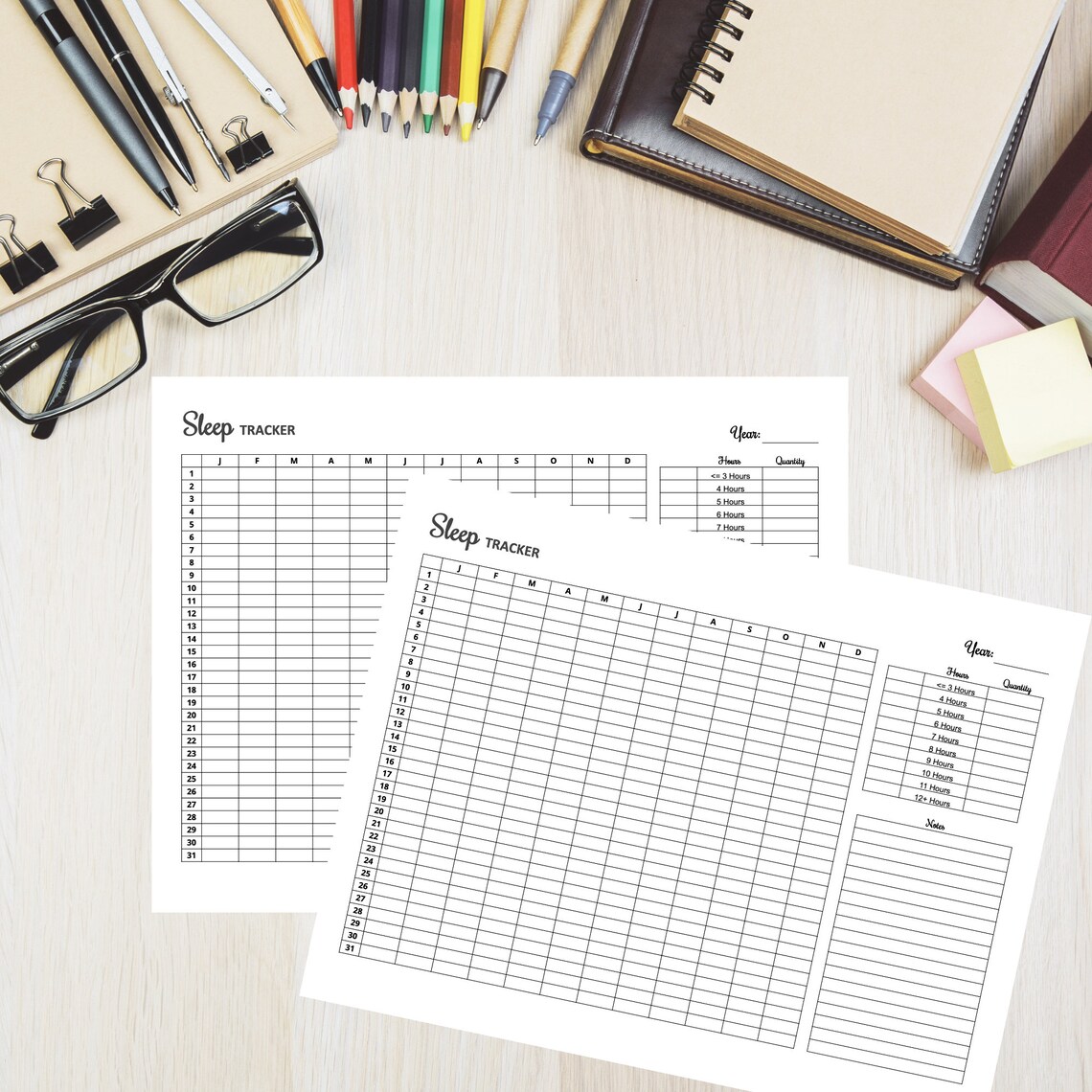 Sleep Tracker Printable PDF, Sleep Log Printable, Sleep Tracker Sheet ...