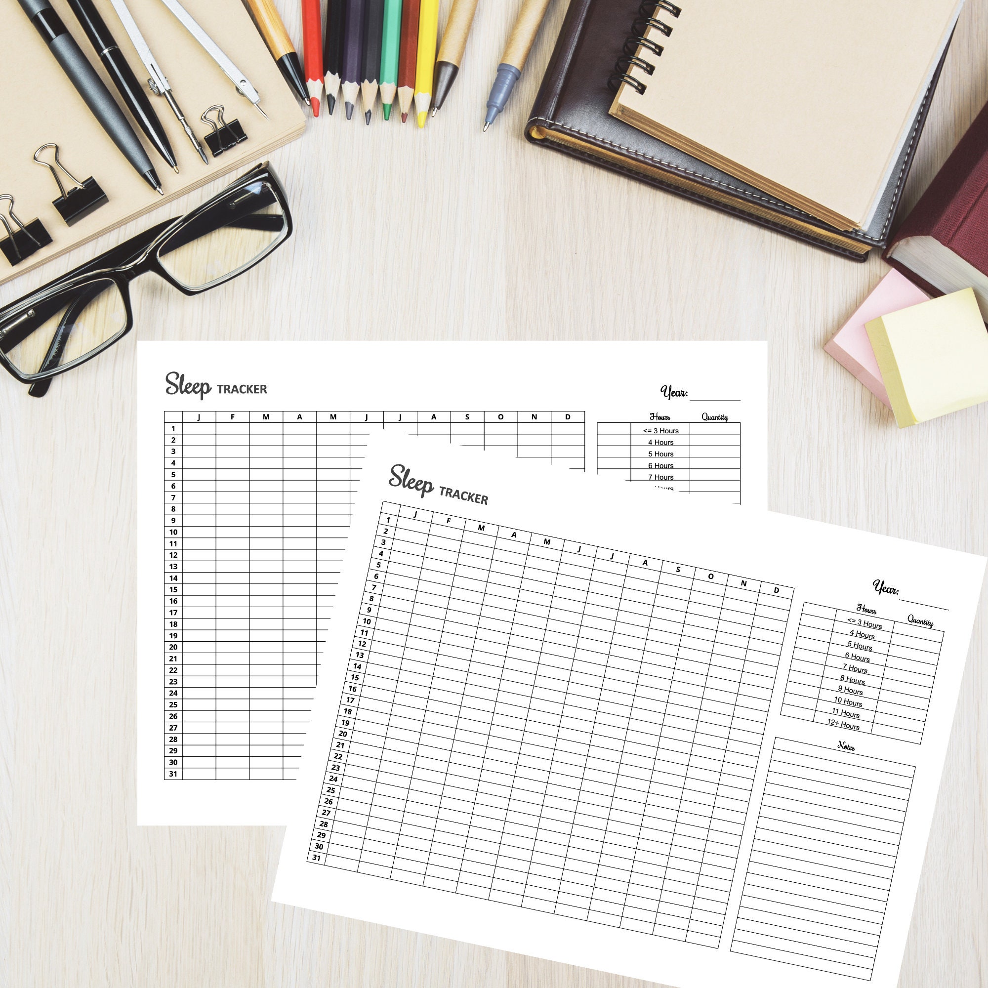 Sleep Tracker Printable PDF, Sleep Log Printable, Sleep Tracker Sheet ...