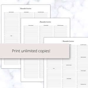 Minimalist Checklist Printable PDF, Minimalist Decluttering Checklist ...
