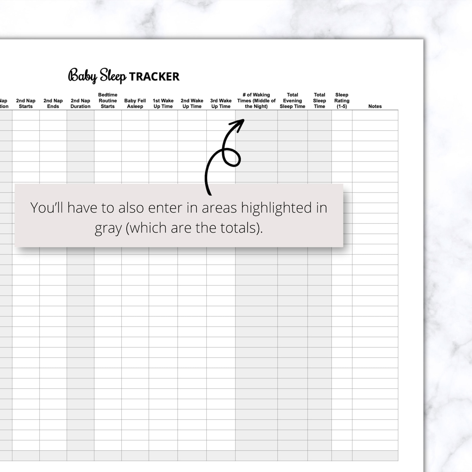 Baby Sleep Tracker Printable PDF, Newborn Sleep Schedule Tracker, Baby ...
