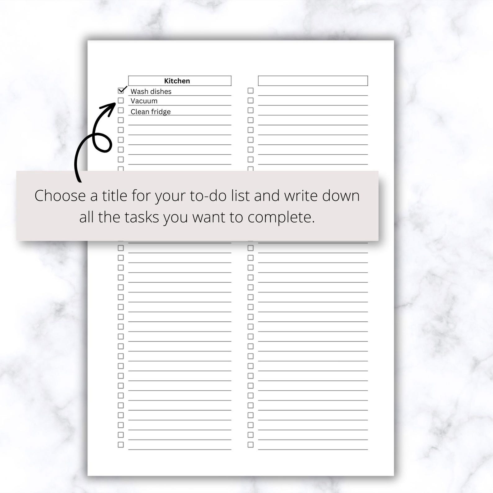 Blank Checklist Printable PDF A5, Blank to Do List PDF A5, Minimalist ...
