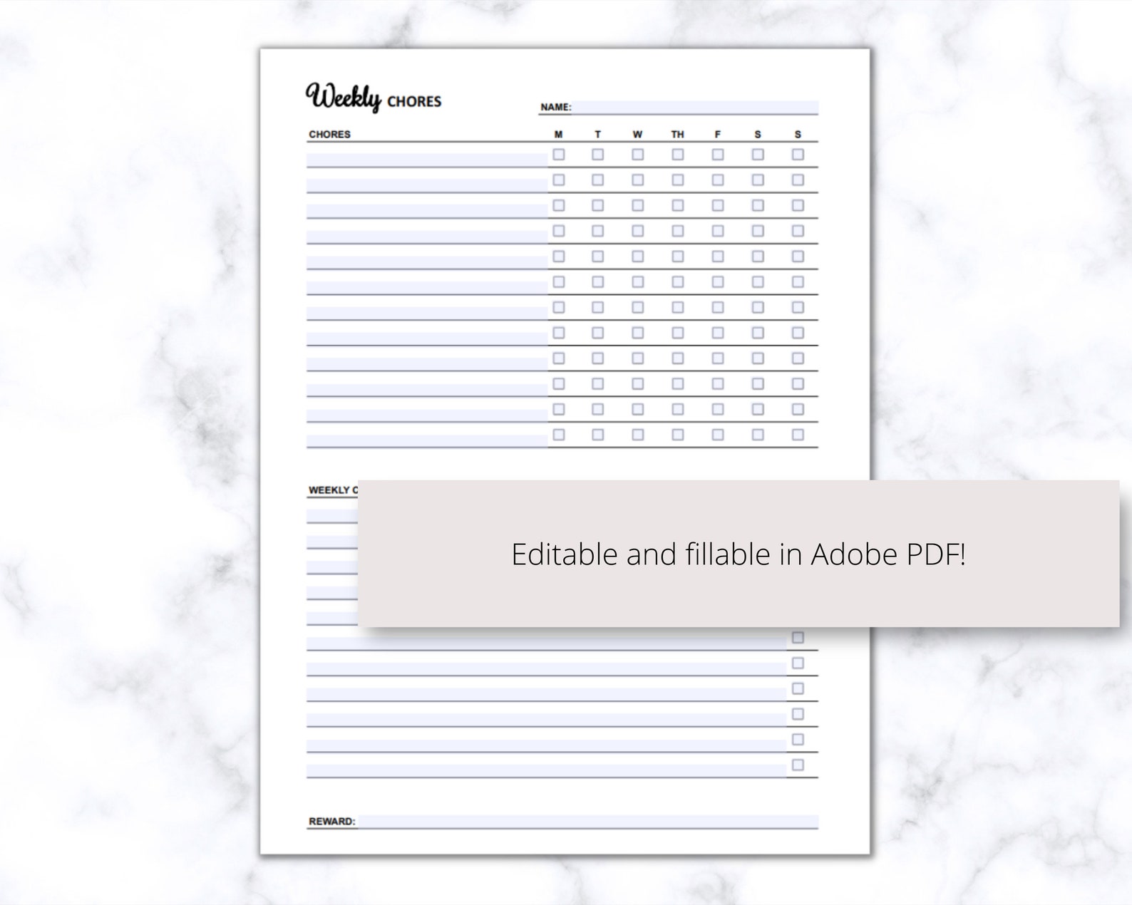 Kids Chore Chart Printable PDF, Kids Daily Tasks, Kids Visual Chore ...