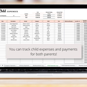 Co-parenting Planner Google Sheets Spreadsheet Child Custody - Etsy