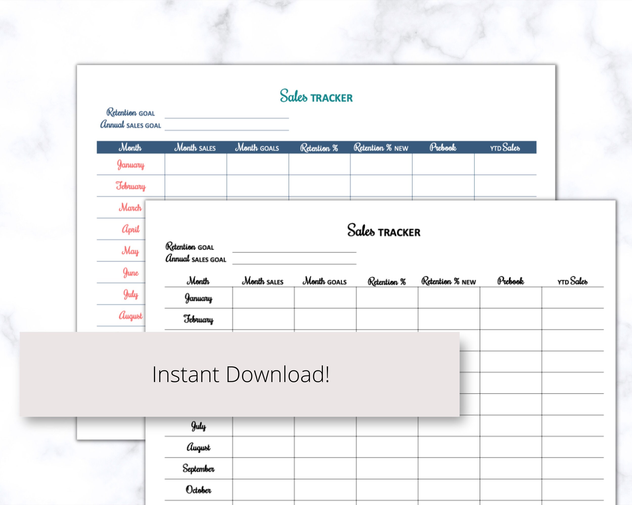 Sales Tracker Printable PDF, Monthly Sales Tracker, Sales Map Tracker ...