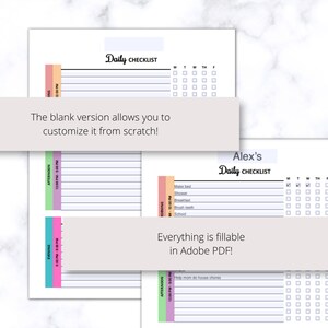 Kids Daily Checklist Printable PDF, Children's Daily Schedule, Daily ...
