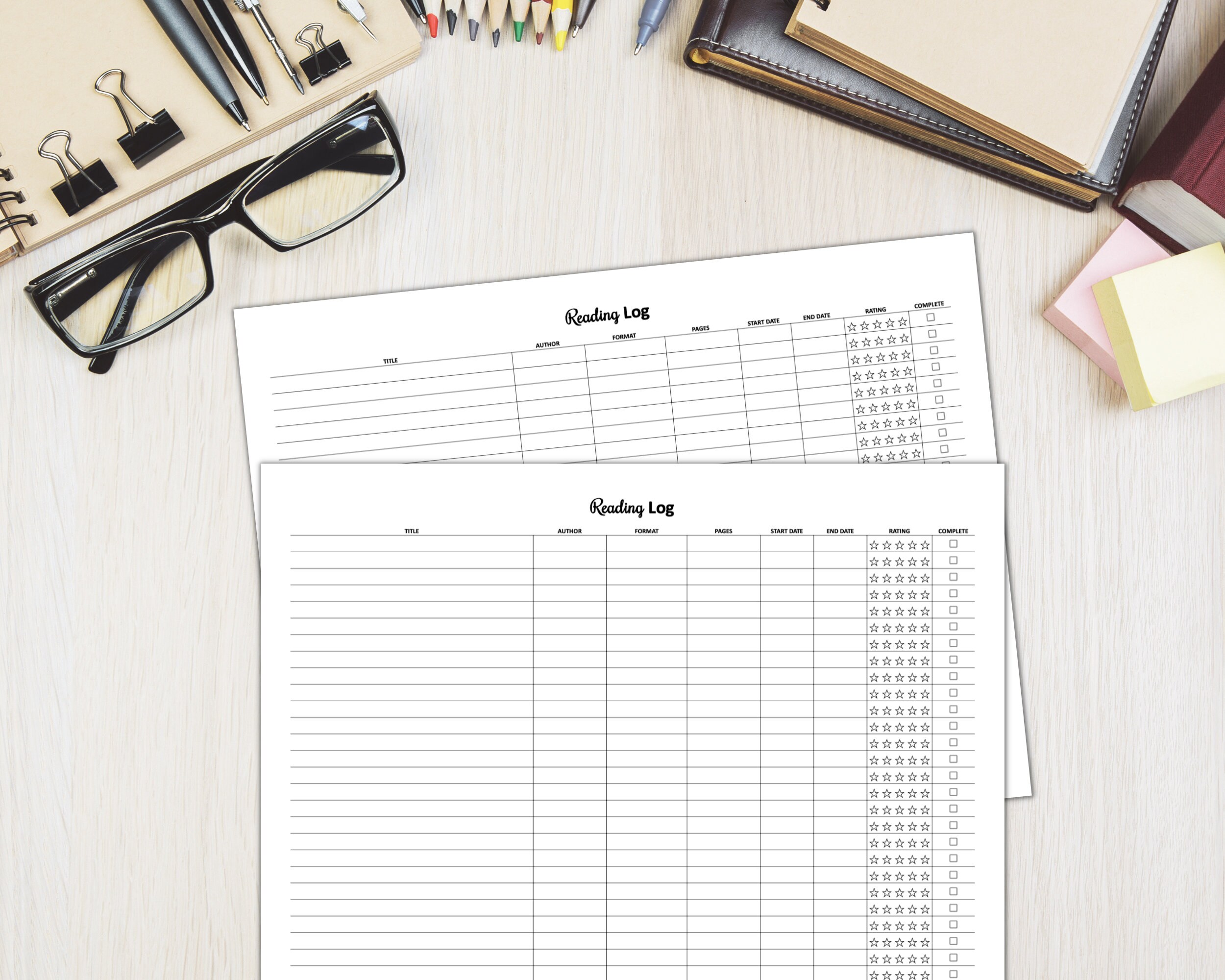 Reading Log Printable PDF, Book Tracker, Book Progress Tracker ...