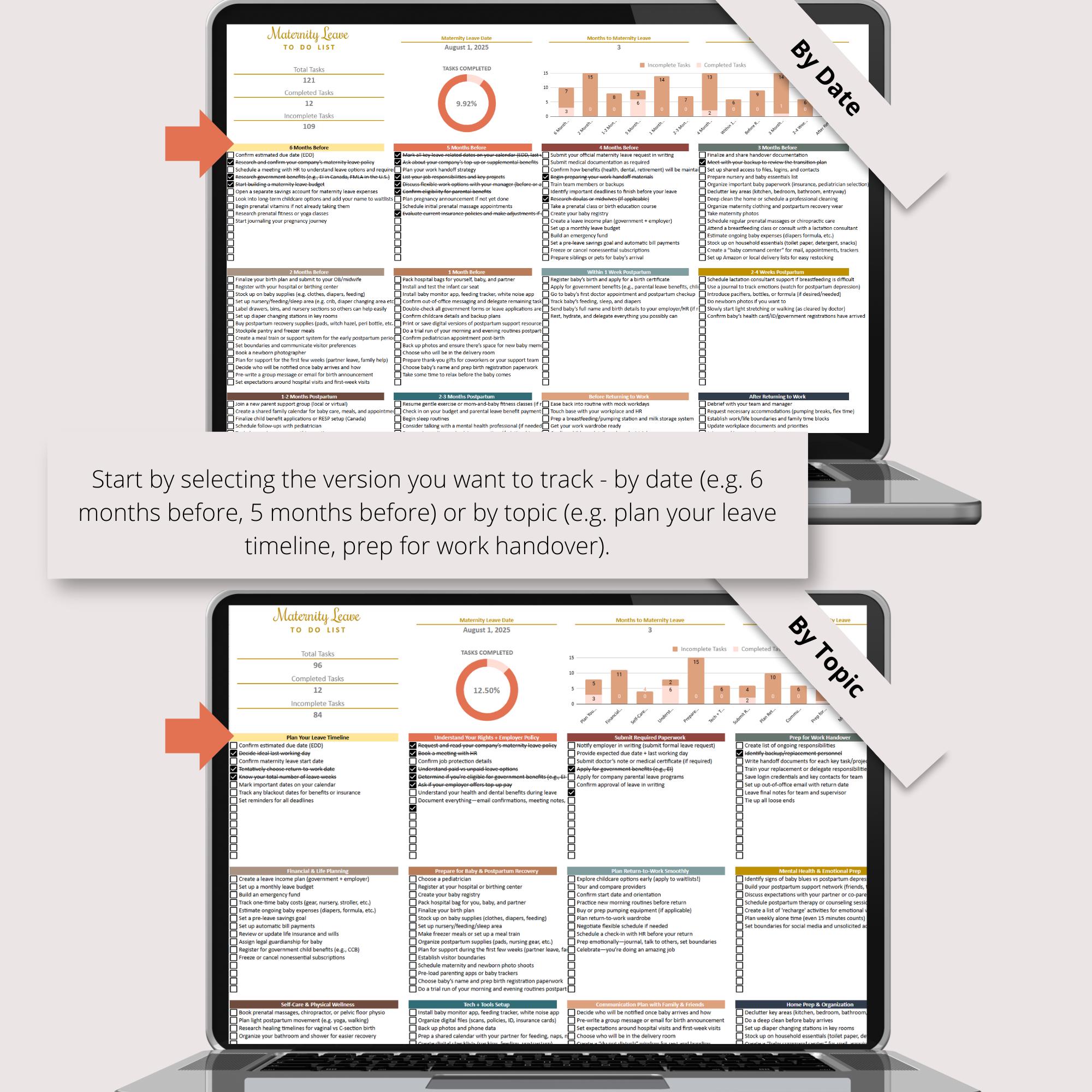 Maternity Leave Checklist Google Sheets Spreadsheet,pregnancy Leave ...