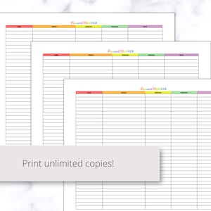 Multi-color Password Tracker Printable PDF, Account Tracker, Login ...