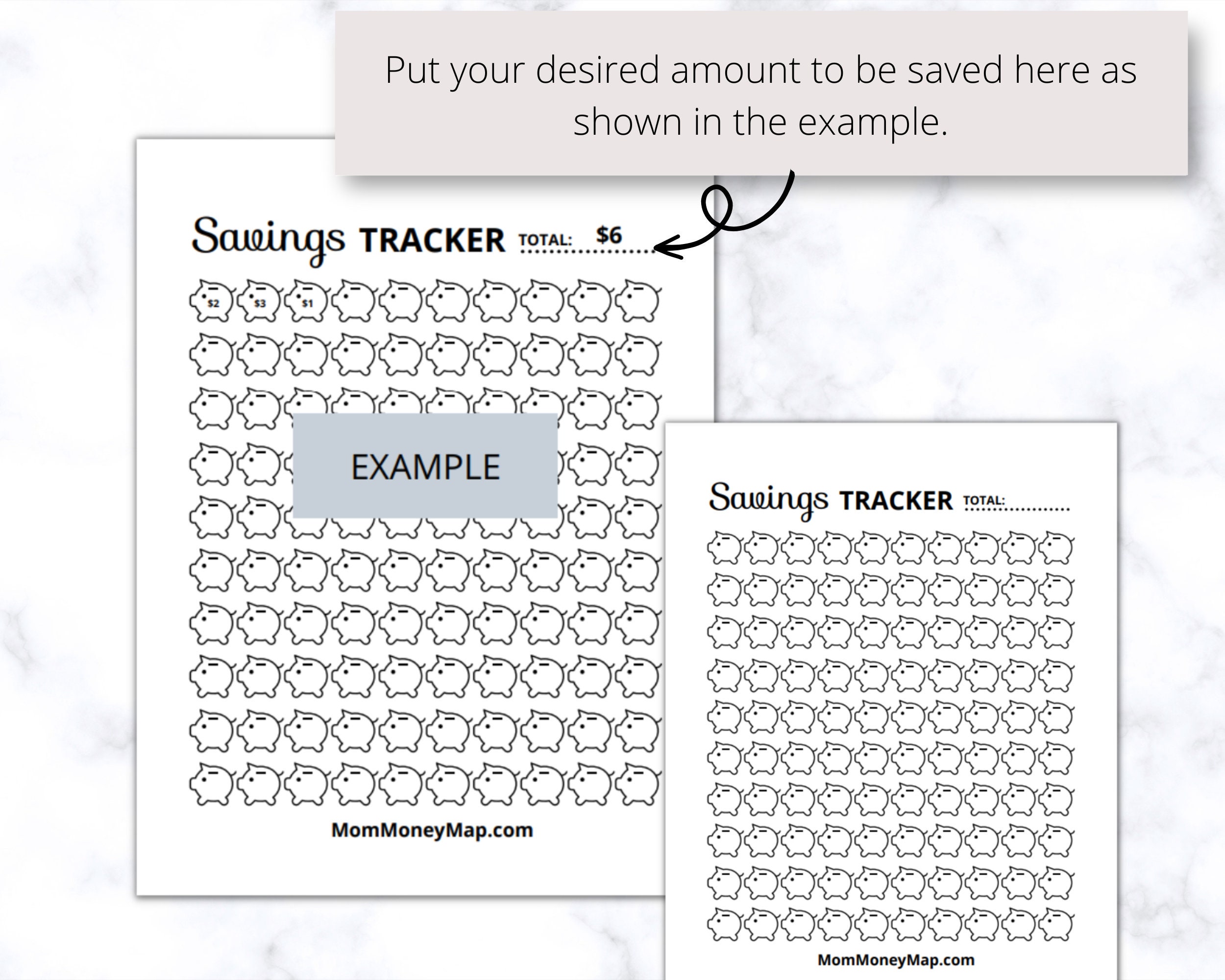 Savings Tracker Printable PDF, Piggy Bank Savings Chart, Weekly Savings ...