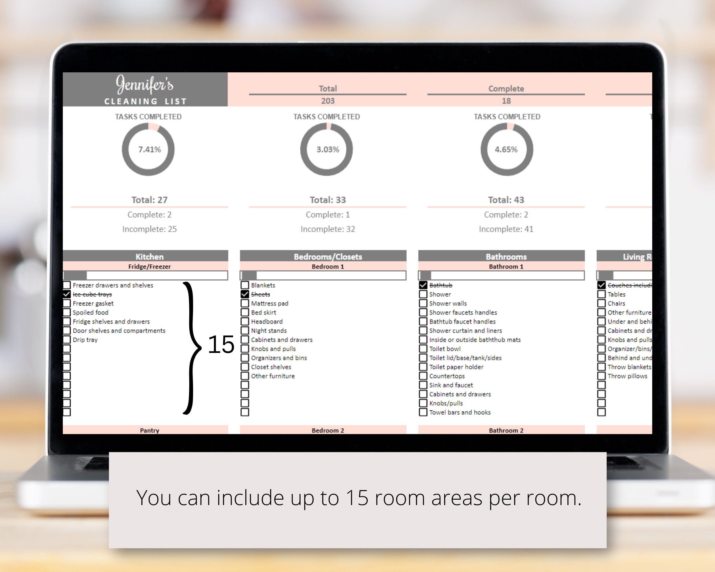 Cleaning Checklist Google Sheets Spreadsheet, Cleaning Guide Template ...