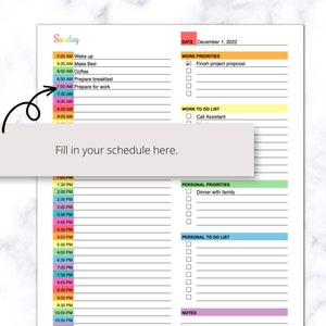 Multi-color Work From Home Planner Printable PDF, Remote Work Planner ...